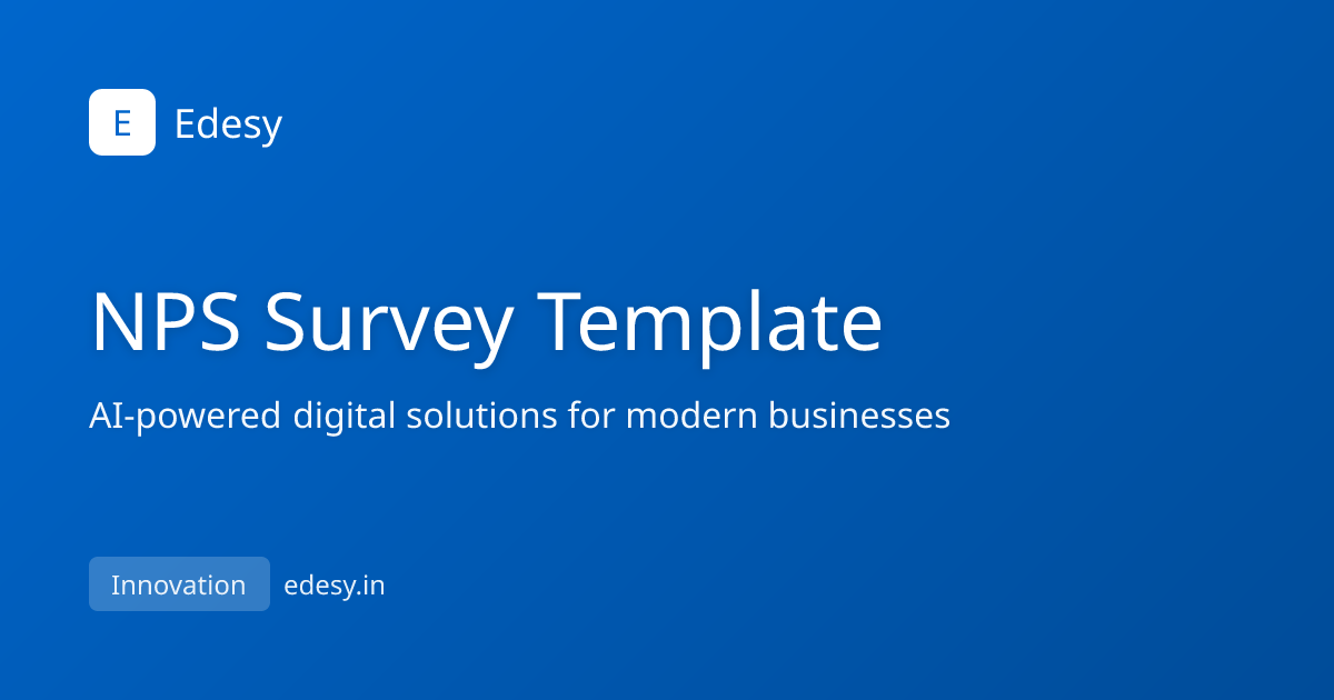 Free NPS Survey Form Template | FormCraft | edesy.in